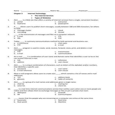 2.3 internet service 2.4 types of website | PDF
