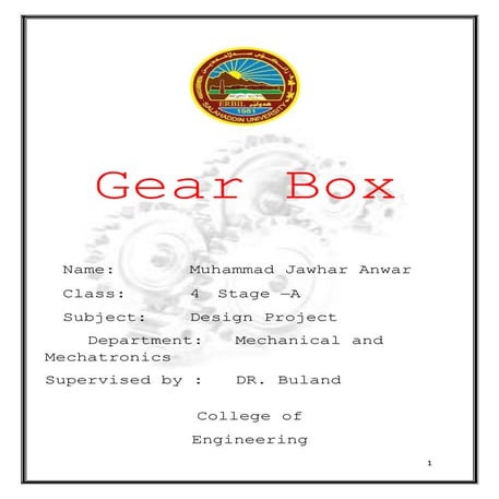 Spur gear problem and solution | PDF
