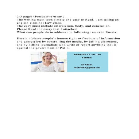 2-3 pages (Persuasive essay )The writing must look simple and easy.docx ...