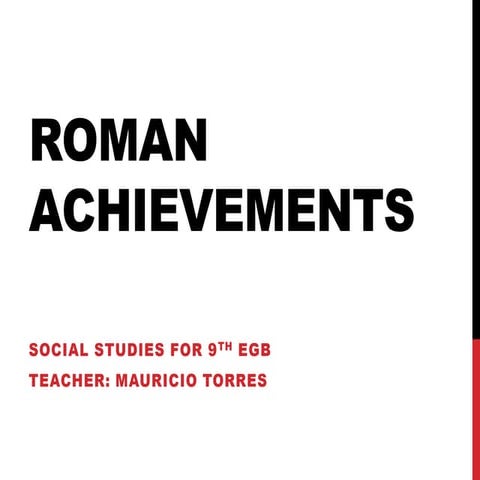 Roman Achievements | PPTX