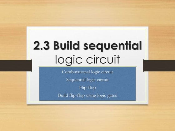 Flip-Flop || Digital Electronics | PPT | Consumer Electronics | Technology & Computing