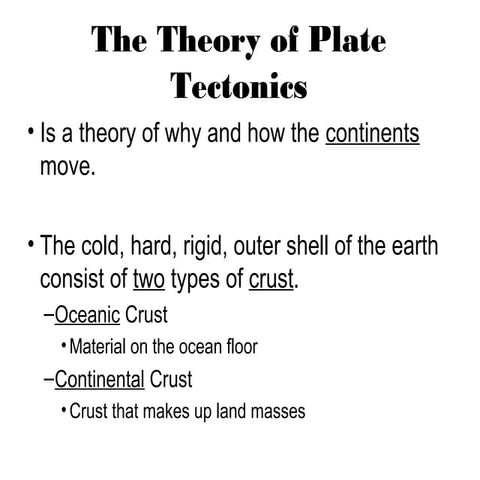 2.3 theory of plate tectonics | PPT