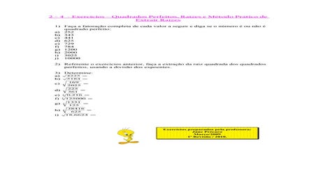 Mat Utfrs 10 Produtos Notaveis E Fatoracao Exercicios Pdf