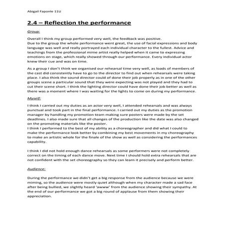 2.4 reflection on performance | DOCX