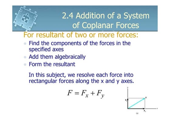 Coplanar concurrent forces | PPTX | Physics | Science