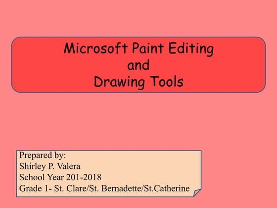 Microsoft Paint introduction for beginners | PPTX