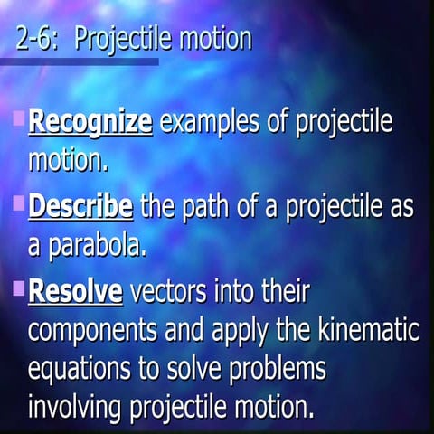 2-6 Projectile Motion | PPT
