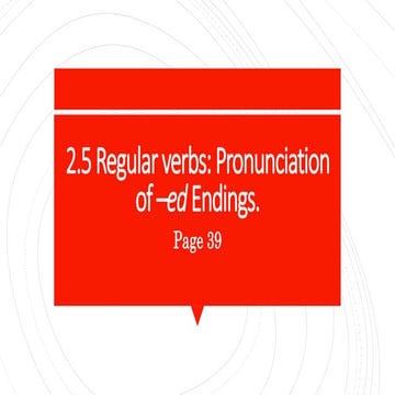 2 5 regular verbs -ed endings | PPT