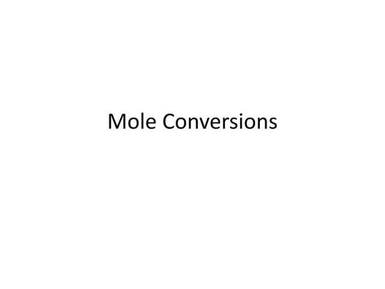 Moles and molar mass | PPTX | Chemistry | Science
