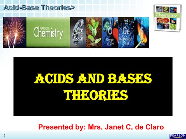 Bronsted lowry acid and base | PPT | Chemistry | Science