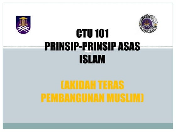 Konsep Ketuhanan dalam Islam (pengertian dan prinsip-prinsipnya) | PPTX