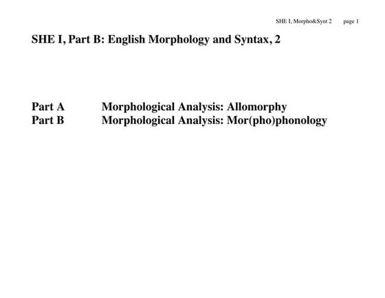 12 morphophonemics | PPT