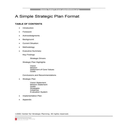2. A Strategic Plan Format | DOC