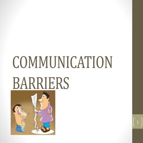 Barriers to communication | PPTX