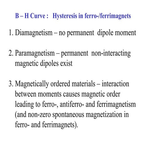 2.BH curve hysteresis in ferro ferrimagnets | PPT