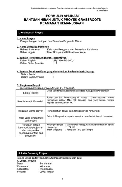 indonesia application form new | PDF