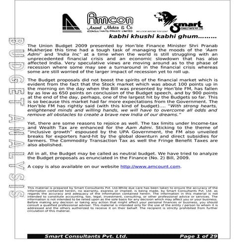 Budget 2009 | PDF