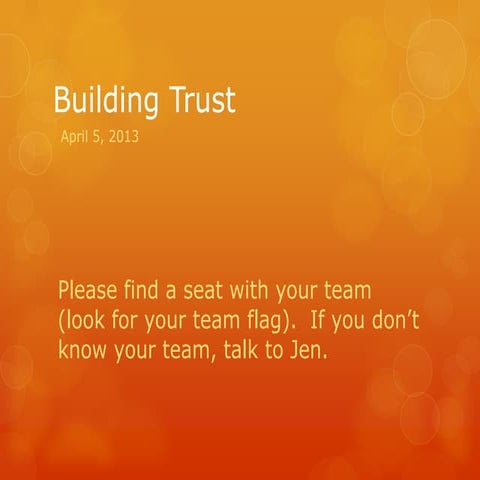 Building Trust | PPT
