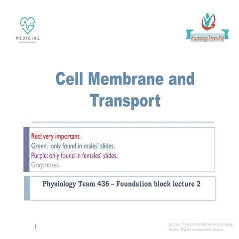 Membrane Channels And Pump | PDF