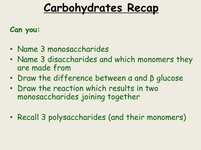 Lesson 3 starch, glycogen and cellulose | PPTX