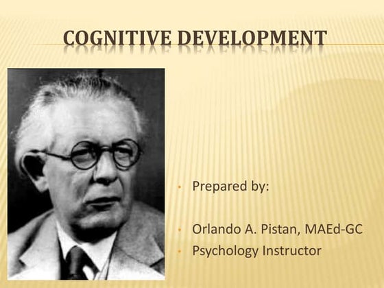 Jean Piaget Theory Of Cognitive Development | PPT