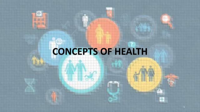 Concept of Health and Wellbeing | PPTX