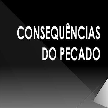2 consequências do pecado | PPT