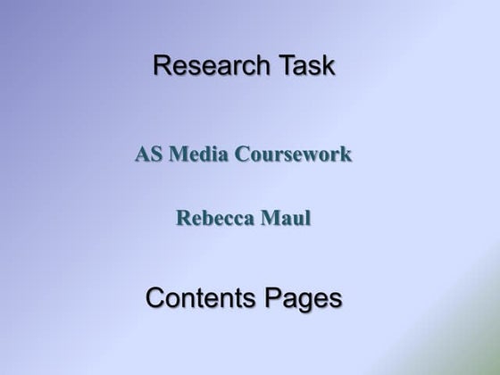 Magazine Contents page textual analysis media studies | PPTX
