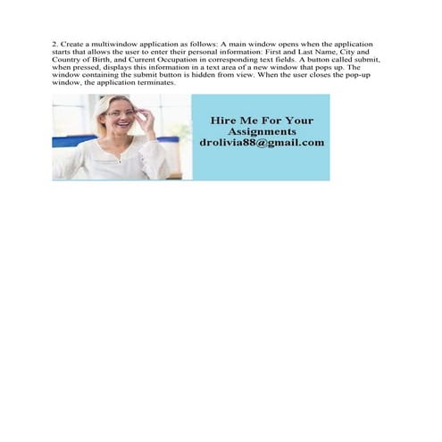 2- Create a multiwindow application as follows- A main window opens wh.docx