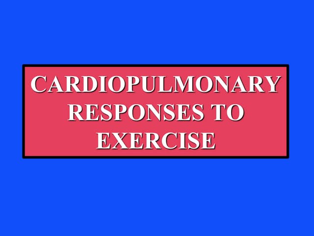 Respiratory system changes during exercises | PPTX