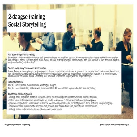 2 daagse workshop social storytelling / social media | PPT