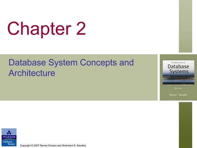 2 Database System Concepts And Architecture Ppt