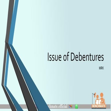 Issue of Debenture | PDF