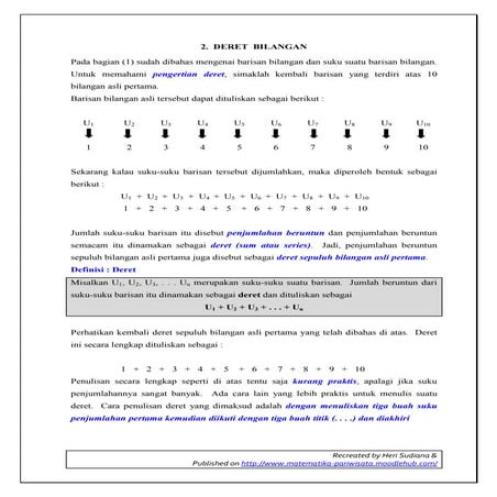 2. deret bilangan | PDF
