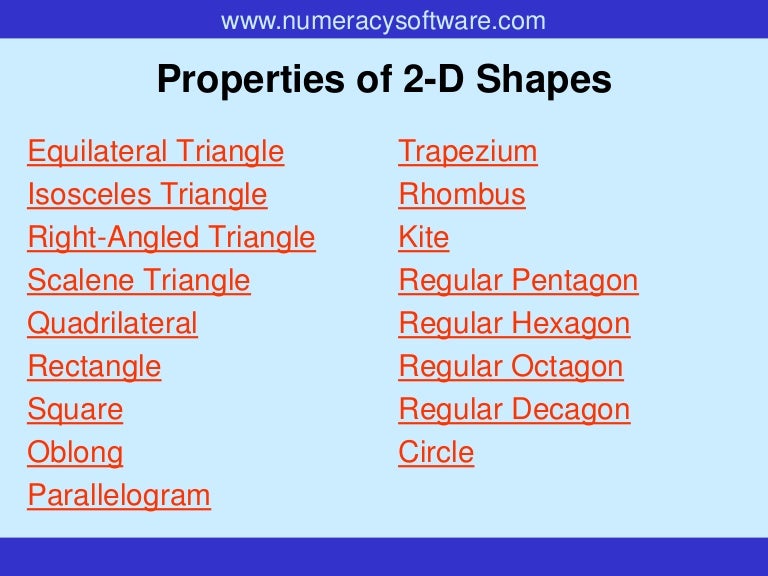 2 d shapes