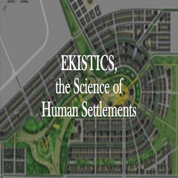 Ekistics.pdf for architecture human settlements | PDF