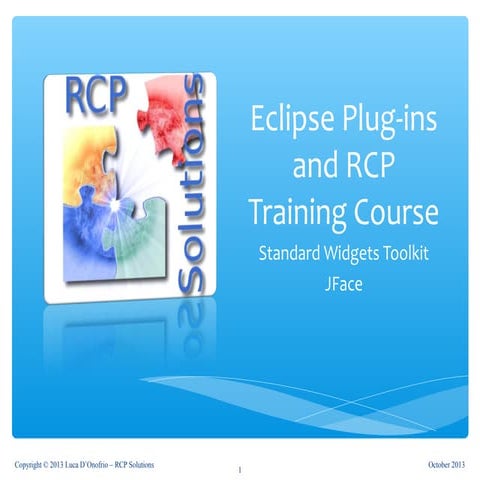 Eclipse Training - SWT & JFace | PPT