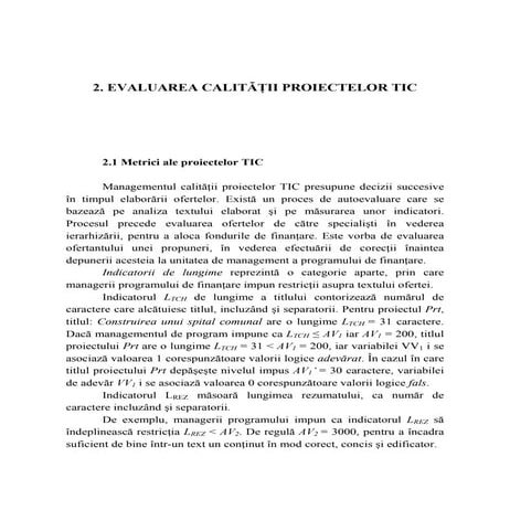 2 Evaluarea Calitatii Proiectelor Tic | PDF