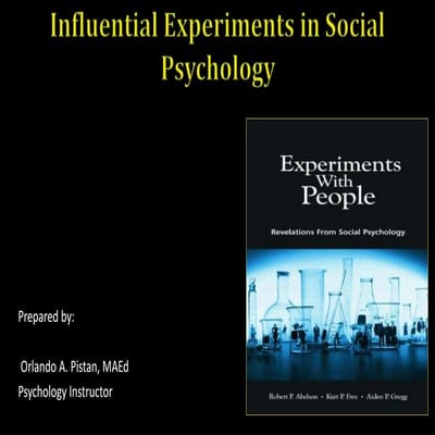 Famous Experiments in Social Psychology | PPTX