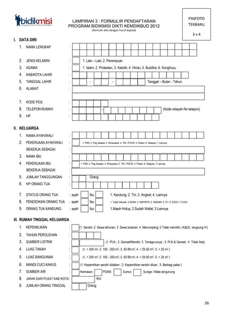 Borang permohonan lesen vokasional (jpj l8) | PDF