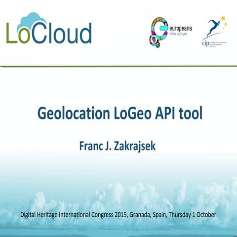 Geolocation LoGeo API tool | PPT