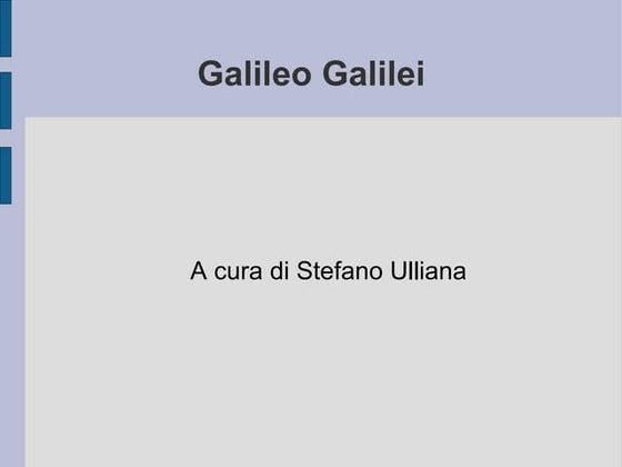 Presentazione Galileo | PPT