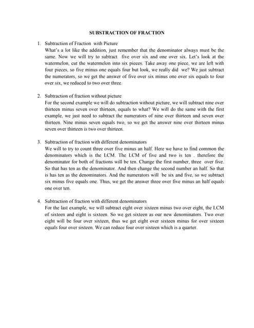 Fraction scripts | PDF