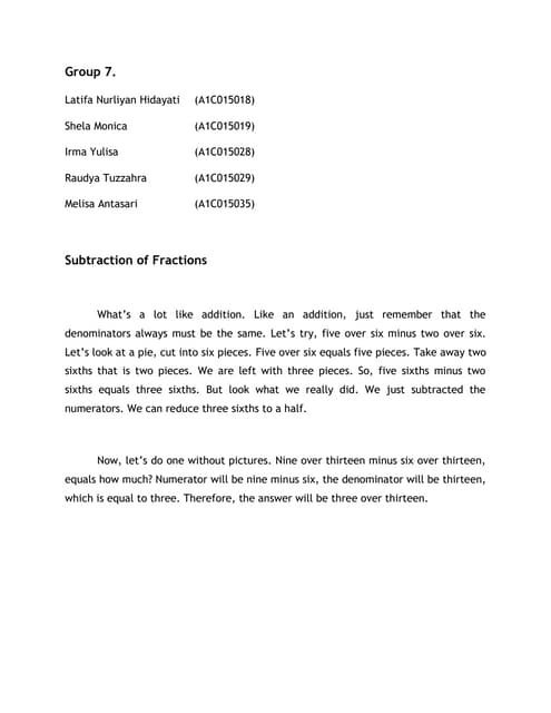 Fraction scripts | PDF