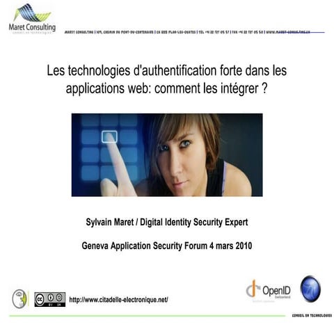 2010 - Les technologies d'authentification forte dans les applications web: comment les intégrer ...