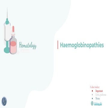 Hemoglobinopathies | PPT