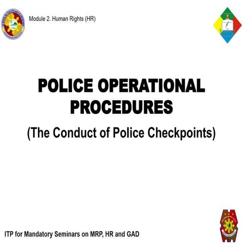 Police Operational Procedure, Human Rights | PPTX