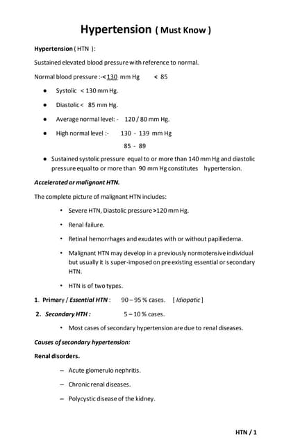 HYPERTENSION.pptx, mechanism and complications | PPT