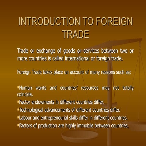 2.introduction to foreign trade | PPT
