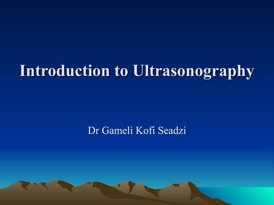 PRINCIPLES OF ULTRASONOGRAPHY | PPTX | Digital Audio | Computer ...